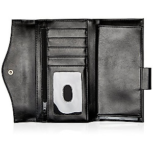 Buxton Heiress Organizer Clutch, Black, One Size