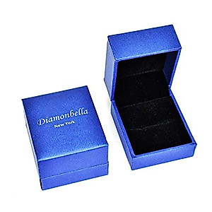 Diamonbella 101 Facets 2 Carat Princess Cushion Cut NSCD Simulated Diamond Ring 925 Silver Platinum Plated Halo (7)