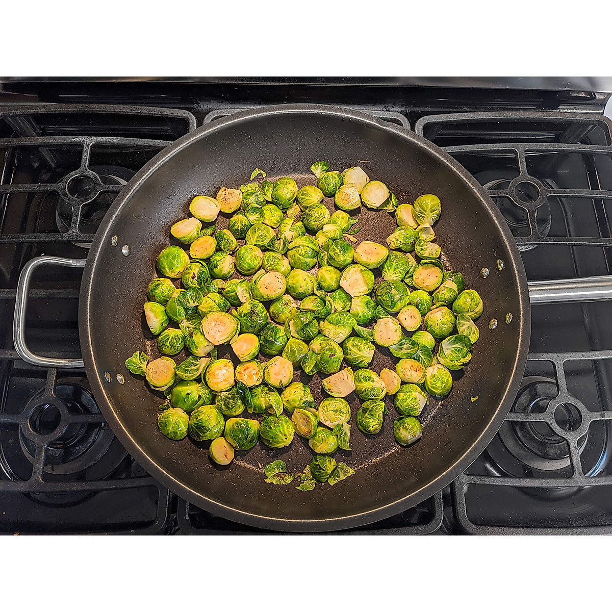 Update International (SFC-14) 14" Induction Ready Excalibur-Coated S/S Fry Pan w/Helper Handle,Silver