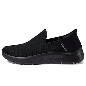 Skechers Men's Gowalk Flex Hands Free Slip-ins Athletic Slip-on Casual Walking Shoes Sneaker, Black, 10.5