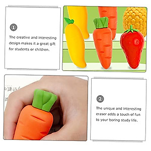 NOLITOY Clear Umbrella 3Pcs Fruit Eraser Mini whiteboard erasers Puzzle erasers for whiteboard Accessories Cartoon erasers exam Eraser Party erasers Daily use erasers Supply Kids Toys