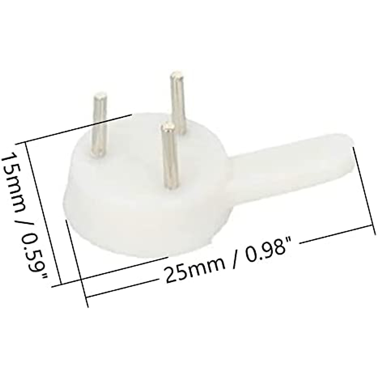 Auniwaig Hardwall Hangers Plastic Invisible Traceless Nails Hooks ​Wall Mount Non-Mark Hanging Hooks for Cinder Block Pictures Photo Frame Hanging, 25mm, 20PCS