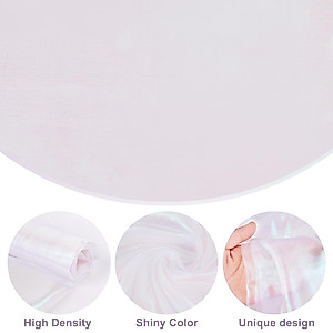 BENECREAT 3.3 Yard Magic White Rainbow Laser Gradient Organza Lace Fabric， Iridescent Holographic Gauze Fabric for Bridal Veils Dress, DIY Crafts Curtain Home Decor