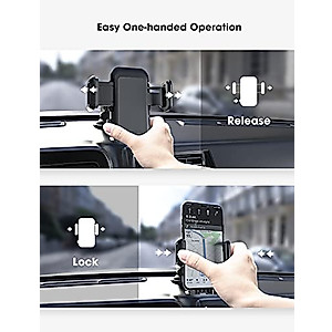 VSSMSSA Phone Mount for Car,Car Phone Holder Mount with Strong Suction Cup Dashboard Windshield Phone Mount Compatible with iPhone 14 13 12 11 Pro Max, Galaxy Note 20 S20 S10 and More