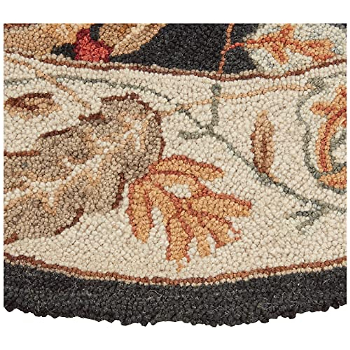 SAFAVIEH Chelsea Collection Area Rug - 4'6" x 6'6" Oval, Black, Hand-Hooked French Country Wool, Ideal for High Traffic Areas in Living Room, Bedroom (HK141B)