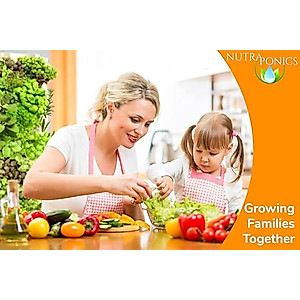 Nutraponics Hydroponics Tower - Hydroponics Growing System for Indoor Herbs, Fruits and Vegetables - Aeroponic Tower with Hydrating Pump, Timer, Adapter, Seeding Bed & Net Pots (Aqua 48)