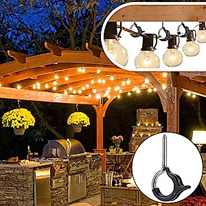 Q-Hanger 20 PCS,Q-Hanger Hooks Outdoor,Outdoor Hooks for Outdoor String Lights,Easy Release Outdoor Wire & Christmas Light Hanger