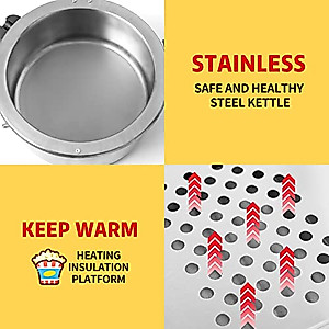 Cornrush Popcorn Maker Professional Cart Retro Classic Popcorn Popper Machine 8 Ounce with Nonstick Kettle for Home Use, Party and Birthday Gift, Red