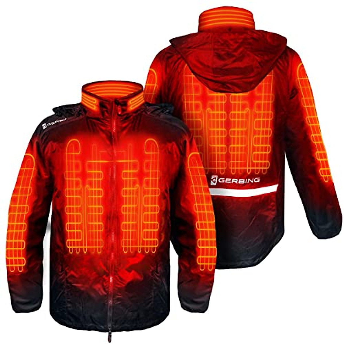 Gerbing 12V Heated Jacket Liner 2.0 – Heated Clothing with 7 Heat Zones, Removable Hood, Motorcycle Gear for Winter Riding