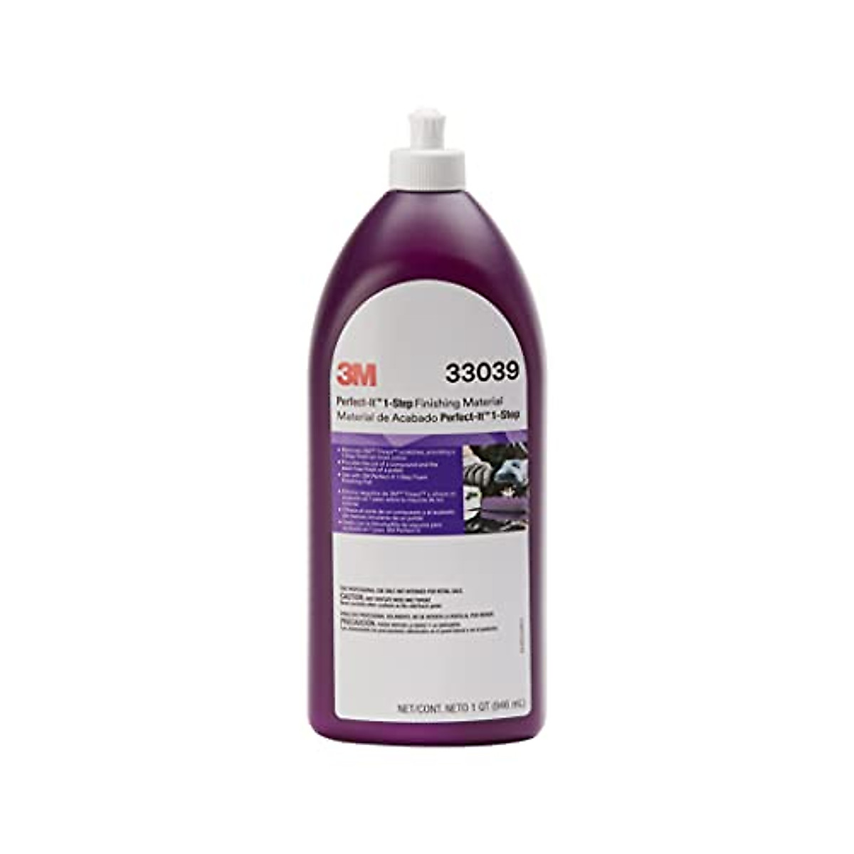 3M Perfect It 1 Step Finishing Material, 33039, for Paint Finishing Cars, Trucks, and Other Painted Surfaces, 32 fl oz, 6/Case, Purple
