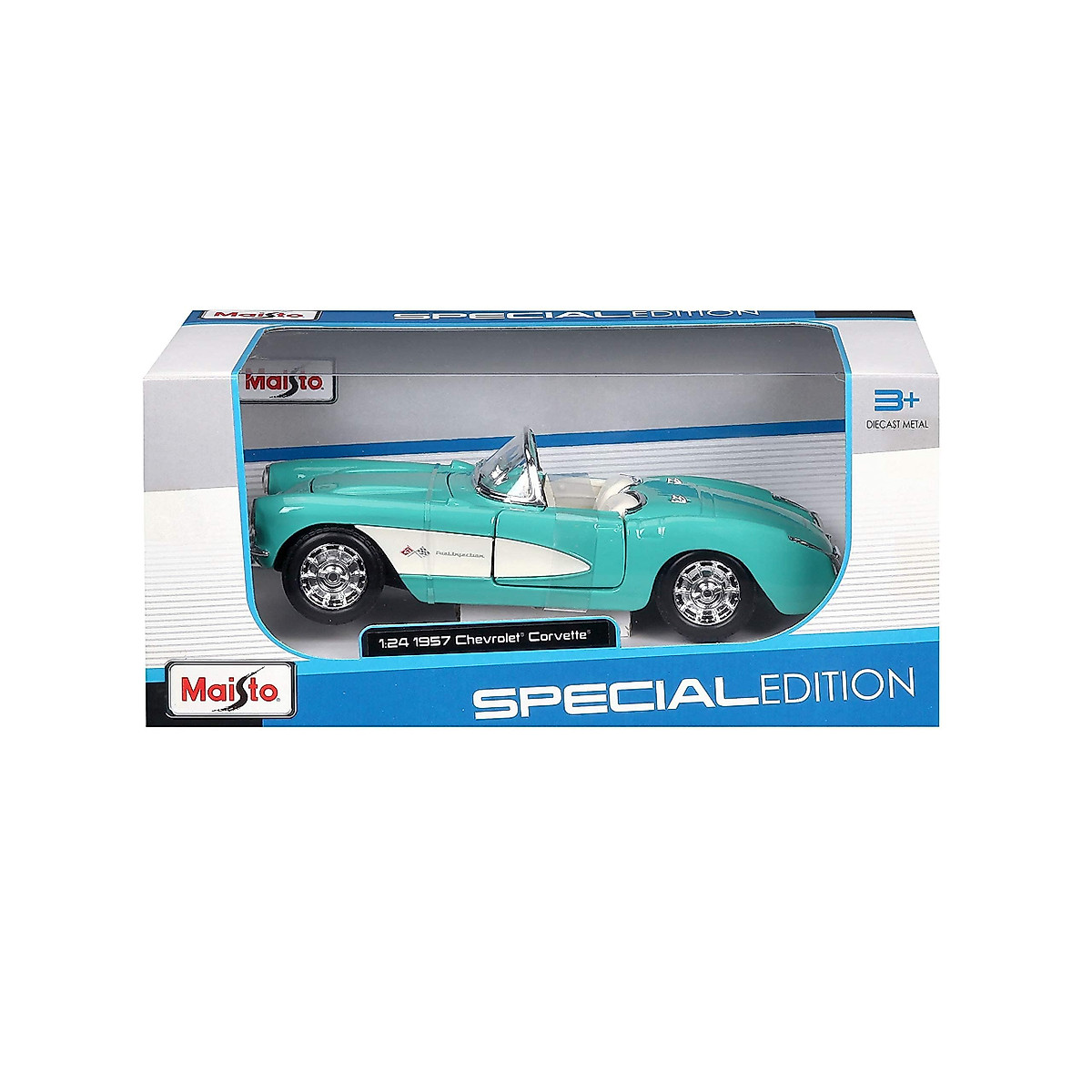 Maisto 1:24 Scale 1957 Chevrolet Corvette Diecast Vehicle (Colors May Vary)