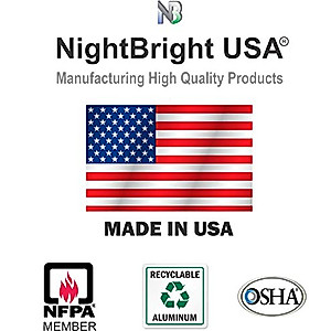 Photoluminescent Exit Sign Red - Pack of 2 - Aluminum - UL 924 Code Approved/IBC/NFPA 101 / NightBright USA Part Number ULR-050 II