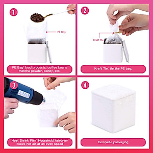 Tianhui Square Tin Can Empty Cube Steel Box Storage Container kit 65mm Series for Treats, Gifts, Favors, Loose Tea, Coffee and Crafts, Black, 3L