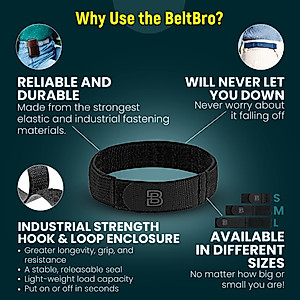BeltBro For Women No Buckle Elastic Belt — 6 Pack (S, M, L) x 2 — Fits 1 Inch Belt Loops, Easy To Use
