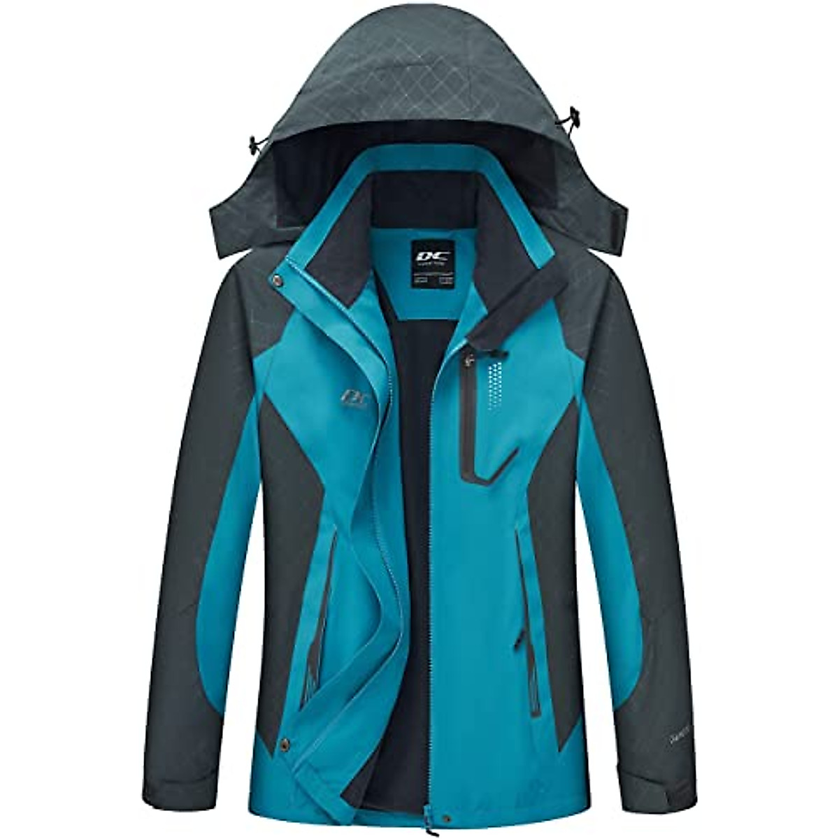 Diamond Candy Women's Waterproof Rain Jacket with Hood Lightweight Windbreaker Raincoat for Hiking, Travel and Running