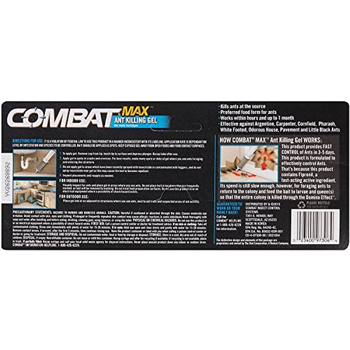 Combat 023400044542 Max, Ant Killing Gel, 27 Grams (2 Pack).