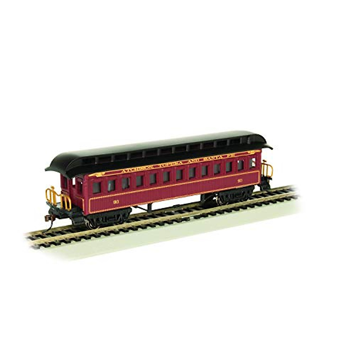 Old-Time Coach Car with Round End Clerestory Roof - Santa FE - HO Scale