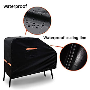 BRUXOLAY Barbecue Cover Suitable for Blackstone 22 inch (17 inch) Grill, Waterproof Grill Cover, UV Resistant Outdoor Grill Cover, Two Side Vents, 600D Heavy Waterproof Fabric (Cover Only)