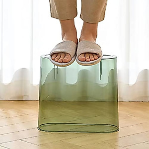 Anyoifax Small Trash Can Slim Garbage Can 3 Gallon Waste Basket Trash Bin Container for Bathroom, Bedroom, Living Room, Kitchen, Under Desk, Office, Colleg Dorm - Green