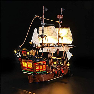 T-Club Led Light Kit for Lego 31109 Creator 3 in 1 Pirate Ship Inn & Skull Island Model Building Blocks(Not Include Lego Model)