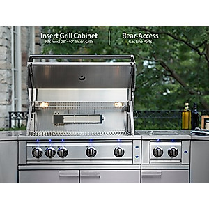 NewAge Products Inc. Outdoor Kitchen Classic 64" W x 24" D 3 Piece Set, Stainless Steel, 65067
