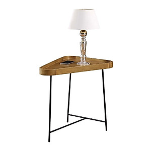 Convenience Concepts Lunar Triangle End Table, Driftwood/Black