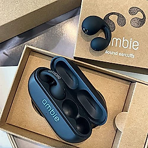 True Wireless Earbuds AM-TW01 AMBIE, Bluetooth Ear Clips (Black)