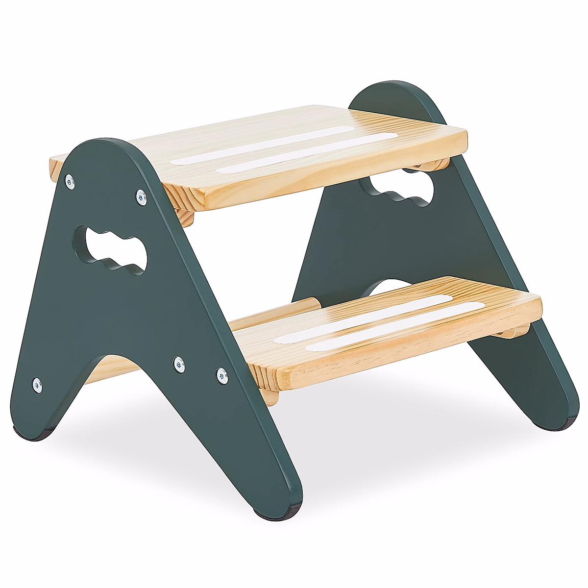 Dream On Me JPMA Certified Skyward Multipurpose Kids Step Stool with Anti-Slip Base, Greenguard Gold Certified, Made of Sustainable New Zealand Pinewood in Olive