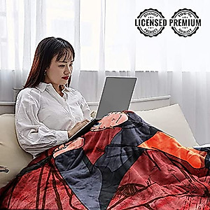 JUST FUNKY Naruto Shippuden Fleece Throw Blanket | 45 x 60 inches | Featuring Naruto Uzumaki of The Hidden Leaf | Bed Couch Room Decor | Officially Licensed