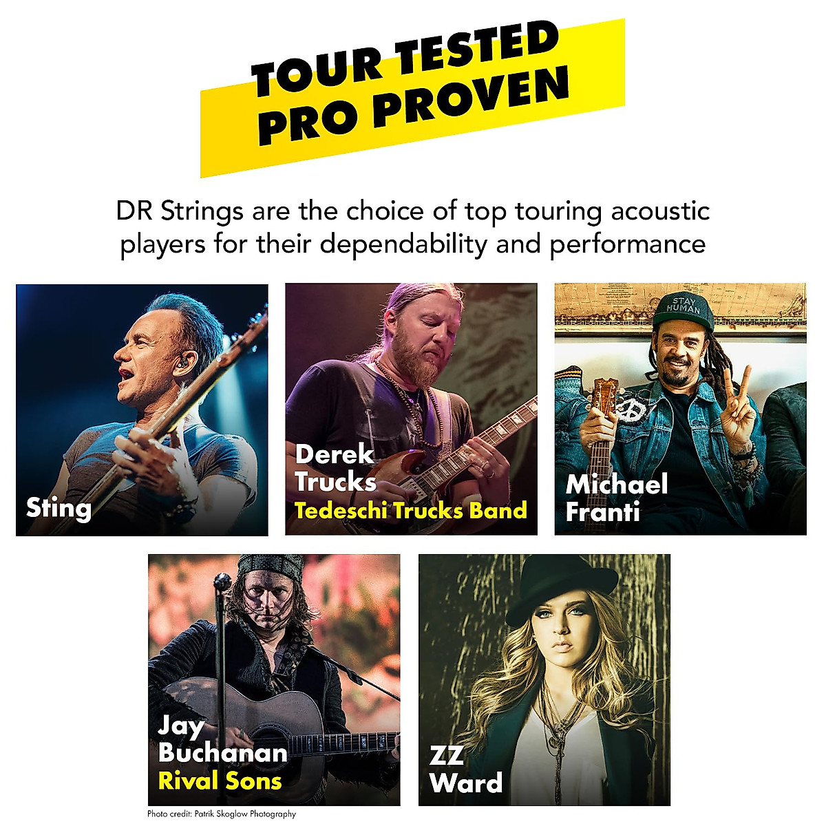 DR Strings Rare - Phosphor Bronze AcousticHex Core 12-54