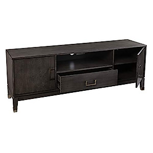 SEI Furniture Brenting w/Storage Media Stand, Graywashed