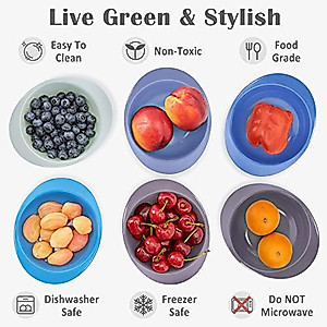 6pcs Bamboo Kids Bowls for Baby Feeding, Toddler Snack Bowls, Tableware for Baby Toddler Kids Bamboo Toddler Dishes &amp; Dinnerware Sets