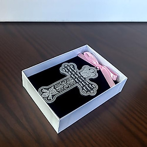 Cathedral Art CM7 Baby Girl Cross Crib Medal, 3-Inch High, Metal