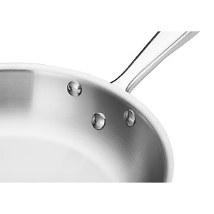 WINCO Tri-Ply Frying Pan, Silver