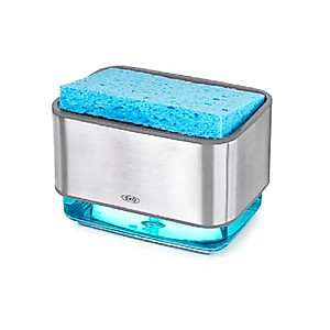OXO Good Grips Stainless Steel Soap Dispensing Sponge Holder - Clear, One Size