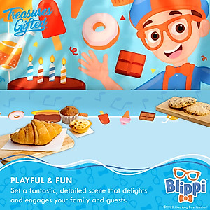 Treasures Gifted Officially Licensed Blippi Birthday Party Supplies - Blippi Backdrop - 4.25ft Tall x 6ft Wide Blippi Backdrop Birthday - Blippi Party Decorations - Blippi Birthday Banner