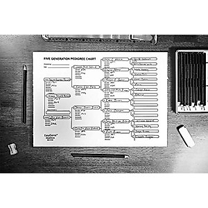 Five Generation Pedigree Charts for Genealogists (7-pack) | Archival-Quality Genealogy Forms for Ancestry