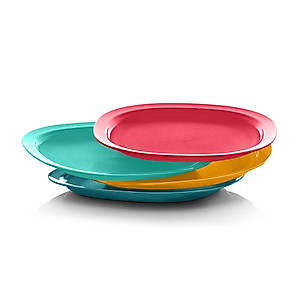 Tupperware Brand Microwave Reheatable Luncheon Plates - Dishwasher & Microwave Safe - BPA Free - Reusable, Lightweight, Durable & Great for Kids