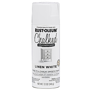 Rust-Oleum 302591 Chalked Spray Paint, 12 oz, Linen White Ultra Matte, 12 Ounce (Pack of 1)