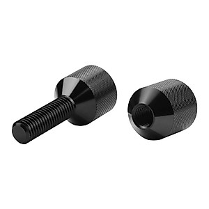 Two Hole Pin Set 1-1/8", for 6061 Aluminum Lightweight 2 Hole Pin Set with Anodized Oxide Black Finish
