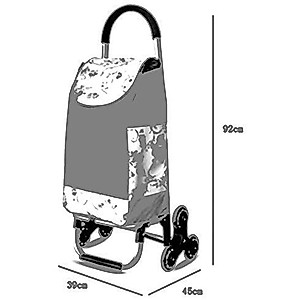 Shopping Trolley on Wheels Multi Function Shopping Cart Lightweight Aluminum Trolley Foldable Climbing Stair Car with 6 Wheels Storage Hand Trucks,Red ,