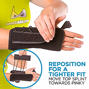 BraceAbility Gaming Wrist Brace - Video Game Support Guard for Console, Laptop, or PC Computer Keyboard and Mouse Gamer with Repetitive Strain Injury (RSI) Pain or Carpal Tunnel Syndrome (Left Hand)