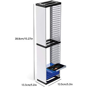 DAHAKII 36 Game Discs Storage Holder Stand for PS5 Game Storage Compatible with PS5/PS4/Xbox/Nintendo Switch