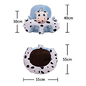 Qingsi 1Pcs Animal Shaped Baby Sitting Chair Baby Support Sofa Learn to Sit Feeding Chair Cover Baby Learning Sitting Chair for Toddlers 3-24 Month Baby Floor Plush Lounger(No Filling,just Cover)