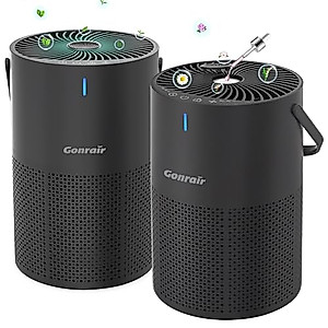 2 Pack Air Purifiers for Home,5 Layers H13 HEPA Air Filter, 22db Quiet Air Purifiers for Bedroom Pets,Desktop,Kitchen,Filter 99.99% Smoke,Pollen, Pet Dander,Dust, Ozone Free, Available for California