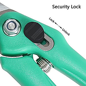 Madotree 8 inch Garden Pruning Shears,SK5 Blade Pruning Scissors,For Cutting Flowers, Trimming Plants, Bonsai and Fruits Picking