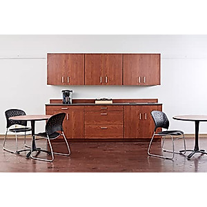 Safco Products 1704AN Modular Hospitality Breakroom Base Cabinet, Waste Management, 2 Door Compartment, Asian Night Base/Black Top