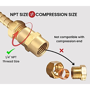T TANYA HARDWARE Brass Coupling 1/4 Inch NPT Female x 1/4 Inch NPT Female Hex Head Pipe Fitting (Pack of 2), Compressor connector fnpt to fnpt, Air Hose Adapter Brass Fittings