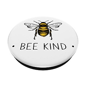 Bee Kind Summer Feminist Be Kind Kindness Gift for Men Women PopSockets PopGrip: Swappable Grip for Phones & Tablets