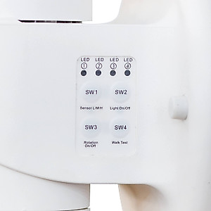 Versonel Outdoor Motion Sensor Tracking LED Floodlight Security Light (White) Nightwatcher VSL90, Rotating Movement for Intruder Deterrent